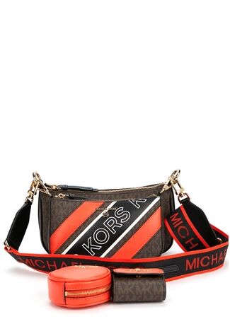 Michael Kors Kadın Jet Set Medium Kahverengi Deri Omuz Çantası Turuncu EU Michael Kors Kadın Jet Set Medium Kahverengi Deri Omuz Çantası Turuncu EU
