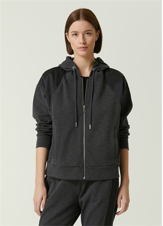 Beymen Club Kadın Antrasit Kapüşonlu Garnili Sweatshirt XS