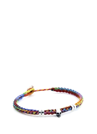 Kayra Khan Erkek Skull Double Colorblocked Gümüş Rengi Bileklik EU Kayra Khan Erkek Skull Double Colorblocked Gümüş Rengi Bileklik EU