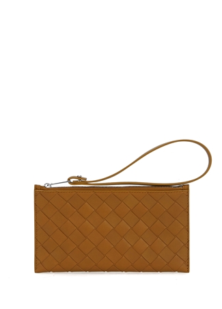 Bottega Veneta Erkek Kahverengi Örgü Dokulu Deri Kartlık EU