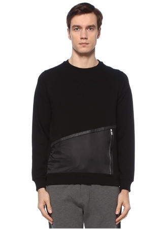 Beymen Club Erkek Siyah Garnili Cep Detaylı Sweatshirt S