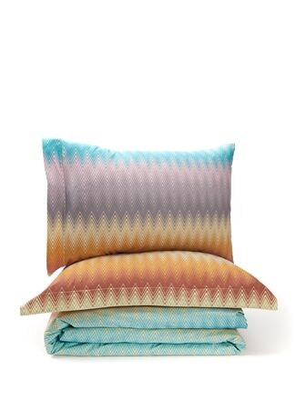 Missoni Home Yoko Colorblocked Desenli Nevresim Takımı Turuncu