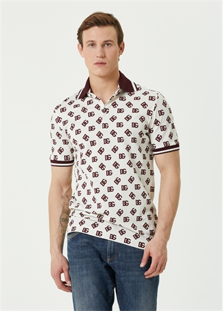 Dolce&gabbana Erkek Bordo Polo Yaka Logo Desenli T-shirt 44 It Dolce&gabbana Erkek Bordo Polo Yaka Logo Desenli T-shirt 44 It