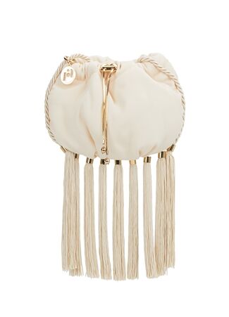 Rosantica Kadın Beyaz Püskül Detaylı Omuz Çantası EU