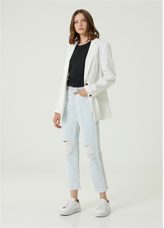 Rag&Bone Kadın Maya Slim Fit Ankle Mavi Jean Pantolon 23 US Rag&Bone Kadın Maya Slim Fit Ankle Mavi Jean Pantolon 23 US
