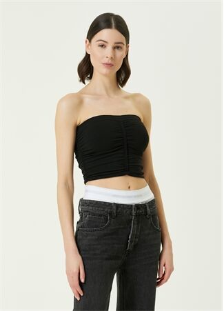 Alexander Wang Kadın Siyah Drapeli Bluz XS EU