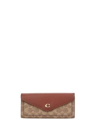 Coach Kadın Wyn Signature Colorblock Cüzdan Turuncu EU Coach Kadın Wyn Signature Colorblock Cüzdan Turuncu EU