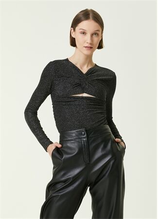 Allsaints Kadın Caelum Metalik Gri Bluz 4 UK