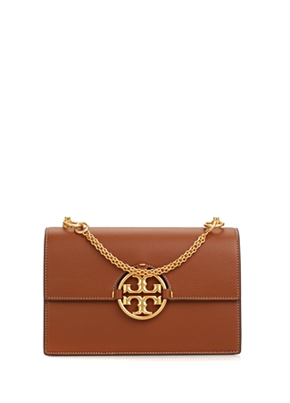 Tory Burch Kadın Taba Logolu Deri Omuz Çantası Turuncu EU Tory Burch Kadın Taba Logolu Deri Omuz Çantası Turuncu EU