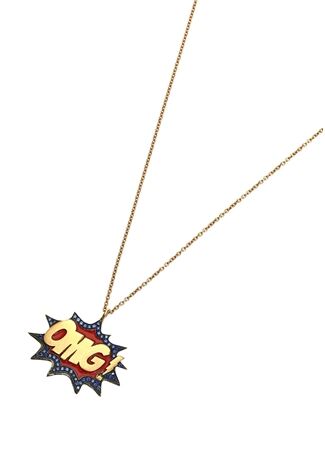 Collection-Monan Kadın Gold Yazı Detaylı Altın Rengi Kolye Pembe EU Collection-Monan Kadın Gold Yazı Detaylı Altın Rengi Kolye Pembe EU