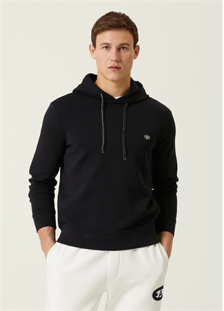 Emporio Armani Erkek Lacivert Kapüşonlu Logolu Sweatshirt S EU Emporio Armani Erkek Lacivert Kapüşonlu Logolu Sweatshirt S EU