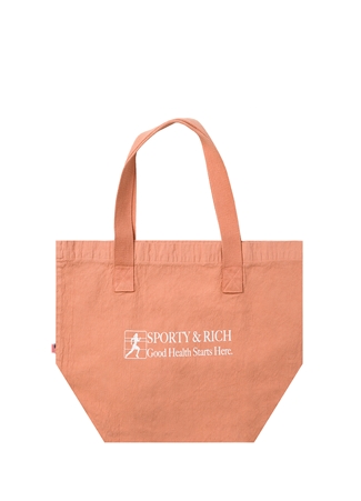 Sporty & Rich Kadın Somon Logolu Alışveriş Çantası Pembe EU Sporty & Rich Kadın Somon Logolu Alışveriş Çantası Pembe EU