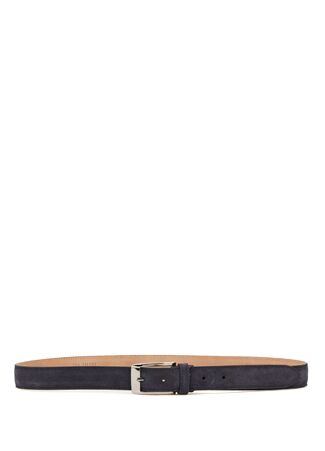 Pal Zileri Erkek Lacivert Deri Kemer 50 EU