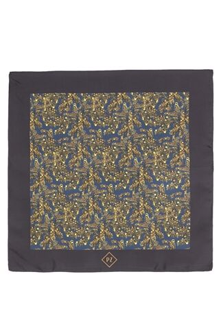 Pal Zileri Erkek Lacivert Desenli İpek Fular EU Pal Zileri Erkek Lacivert Desenli İpek Fular EU