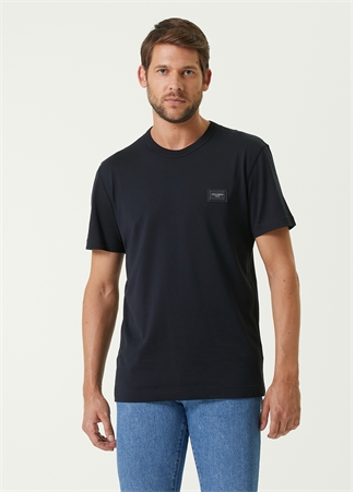 Dolce&Gabbana Erkek Lacivert Logo Patchli T-shirt 46 IT