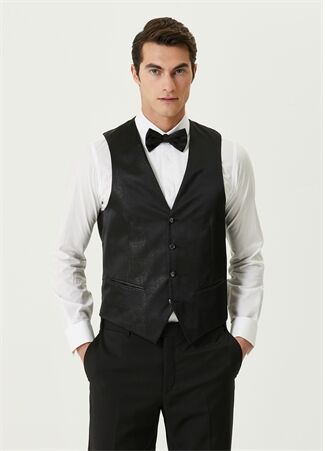 Palzileri Lab Erkek Siyah İpek Yelek 50 IT Palzileri Lab Erkek Siyah İpek Yelek 50 IT