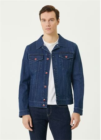 Kiton Erkek Mavi Denim Mont 48 IT