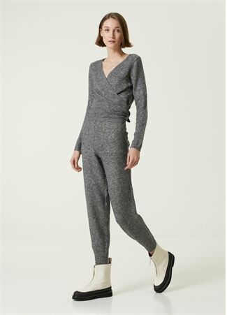 Join Us Kadın Gri Cep Detaylı Jogger Pantolon S/M EU