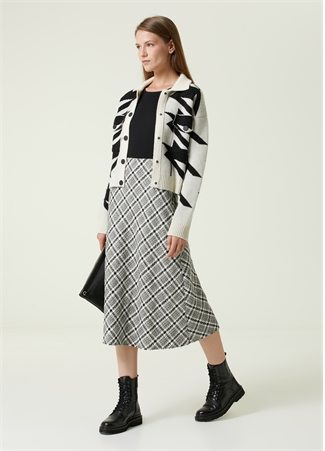 Beymen Club Kadın Siyah Ekoseli Midi Tweed Etek 36 Beymen Club Kadın Siyah Ekoseli Midi Tweed Etek 36