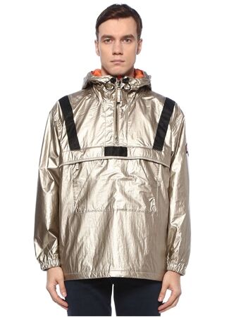 Jet Set Erkek Gold Kapüşonlu Anorak Mont Altın Rengi S EU