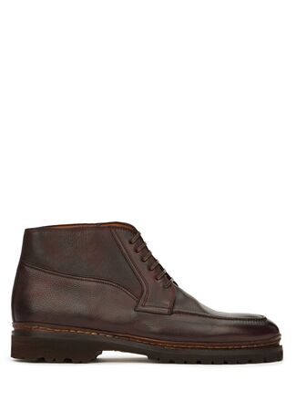 Bontoni Erkek Siyah Deri Bot Bordo 40 EU