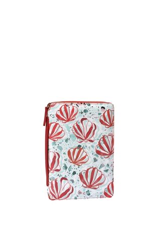 Fonfique Kadın Risha Deniz Kabuğu Desenli Organizer Kırmızı EU