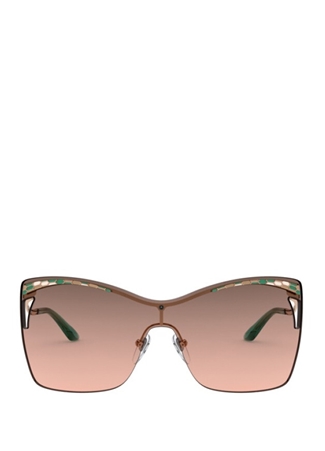 Bvlgari Kadın Rose Gold Kare Formlu Güneş Gözlüğü Pembe 40 EU Bvlgari Kadın Rose Gold Kare Formlu Güneş Gözlüğü Pembe 40 EU