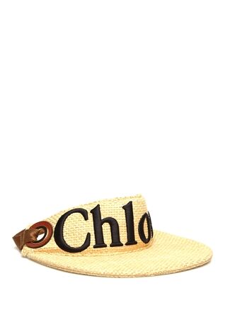 Chloe Kadın Logo Nakışlı Şapka Bej EU