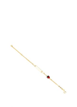 Collection Kadın Çilek Detaylı Altın Rengi Bileklik EU