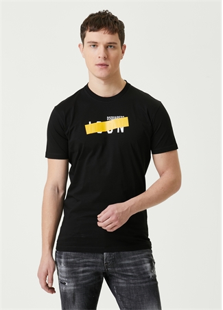 Dsquared2 Erkek Siyah Logo Detaylı T-shirt S EU Dsquared2 Erkek Siyah Logo Detaylı T-shirt S EU