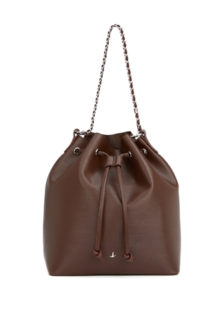 Beymen Club Kadın Nora Kahverengi Ağzı Büzgülü Omuz Çantası EU Beymen Club Kadın Nora Kahverengi Ağzı Büzgülü Omuz Çantası EU