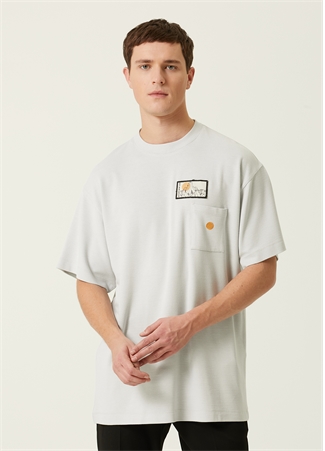 Agaleevic Erkek Gri Patch Detaylı T-shirt S/M EU Agaleevic Erkek Gri Patch Detaylı T-shirt S/M EU