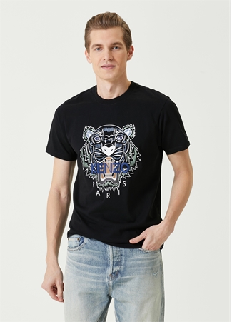 Kenzo Erkek Siyah Kaplan Baskılı Logolu T-shirt XS EU Kenzo Erkek Siyah Kaplan Baskılı Logolu T-shirt XS EU
