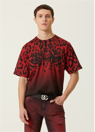 Dolce&Gabbana Erkek Kırmızı Siyah Logo Detaylı T-shirt 44 IT Dolce&Gabbana Erkek Kırmızı Siyah Logo Detaylı T-shirt 44 IT