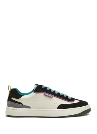 Kenzo Erkek Krem Siyah Logolu Deri Sneaker 42 EU Kenzo Erkek Krem Siyah Logolu Deri Sneaker 42 EU