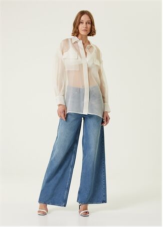 Academia Kadın Beyaz Organza Tunik 34