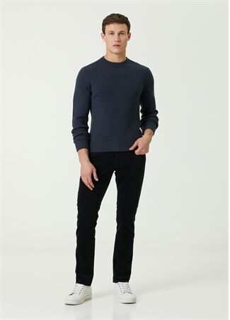 Emporio Armani Erkek Lacivert Kadife Pantolon 36 US