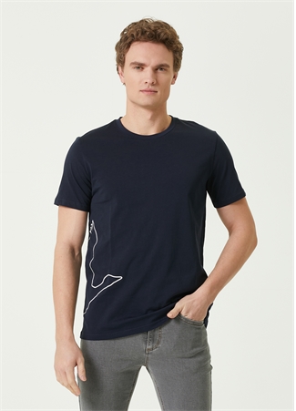 Beymen Club Erkek Lacivert Yanı Çizgi Kuş Detaylı T-shirt S Beymen Club Erkek Lacivert Yanı Çizgi Kuş Detaylı T-shirt S