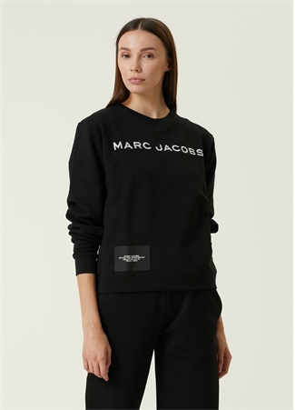 Marc Jacobs (The) Kadın Siyah Bisiklet Yaka Logolu Sweatshirt XS EU