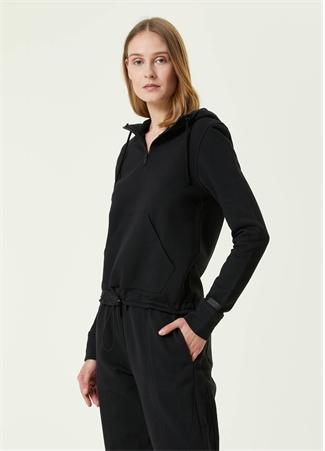 Saude Kadın Santorini Siyah Kapüşonlu Fermuarlı Sweatshirt S EU Saude Kadın Santorini Siyah Kapüşonlu Fermuarlı Sweatshirt S EU