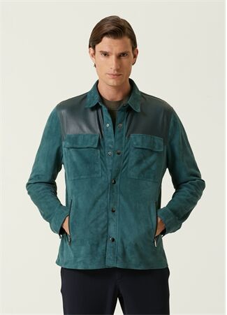 Network Erkek Slim Fit Mint Deri Gömlek Yeşil L EU Network Erkek Slim Fit Mint Deri Gömlek Yeşil L EU