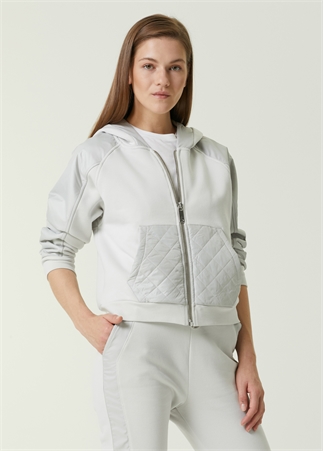 Beymen Club Kadın Taş Kapüşonlu Garni Detaylı Sweatshirt Gri XS Beymen Club Kadın Taş Kapüşonlu Garni Detaylı Sweatshirt Gri XS