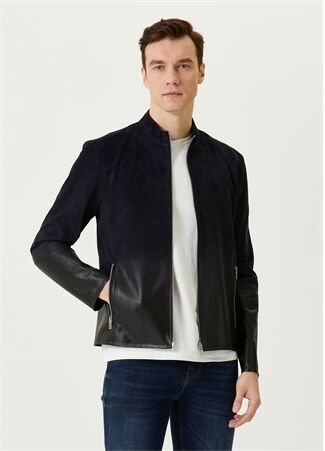 Network Erkek Siyah Süet Mont Lacivert S EU