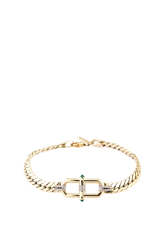 Baguette Kadın Vintage Hasır Dokulu Tokalı Altın Rengi Bileklik EU Baguette Kadın Vintage Hasır Dokulu Tokalı Altın Rengi Bileklik EU