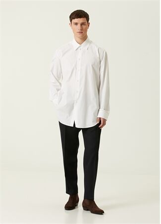 Jil Sander Erkek Lacivert Yün Pantolon 50 IT Jil Sander Erkek Lacivert Yün Pantolon 50 IT