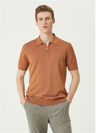 Beymen Collection Erkek Polo Yaka Fermuarlı Triko Turuncu S Eu Beymen Collection Erkek Polo Yaka Fermuarlı Triko Turuncu S Eu