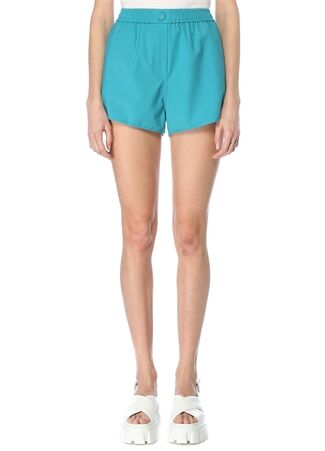 Camilla and Marc Kadın Turkuaz Beli Lastikli Şort Mavi 8 US