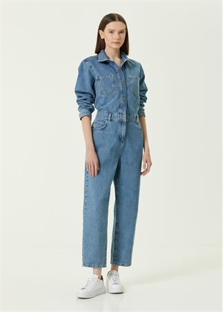 Beymen Club Kadın Mavi Uzun Kol Jean Tulum 42