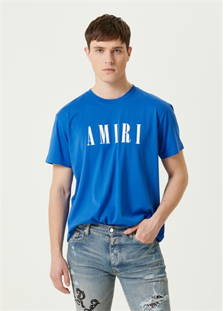 Amiri Erkek Mavi Logo Baskılı T-shirt S Eu Amiri Erkek Mavi Logo Baskılı T-shirt S Eu
