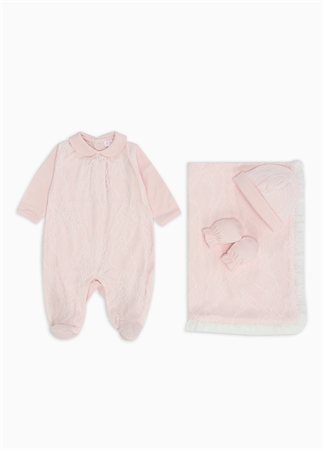 Princess Baby Kız Bebek Pembe Dantelli 4lü Hediye Seti 0-3 Ay EU Princess Baby Kız Bebek Pembe Dantelli 4lü Hediye Seti 0-3 Ay EU